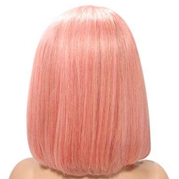 Accessories | Short Pink Bob Straight Lace Front Wig Nwt | Poshmark